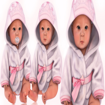 Second Life Marketplace - *[Black Bantam] Bath Time Baby Girl Violet 05